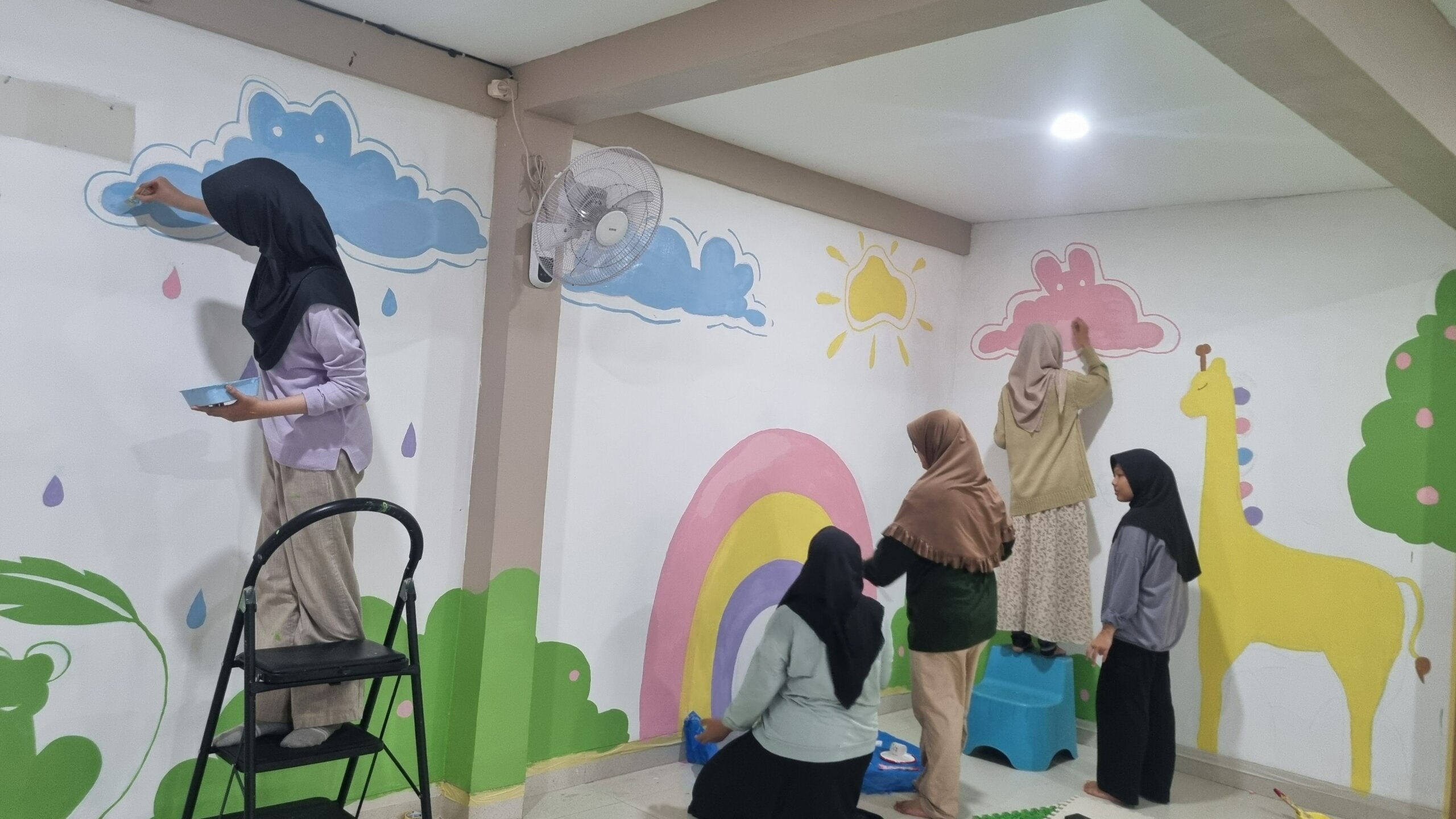 Dibalik Mural TK Islam Al Akhyar: Karya Siswi-Siswi SMA Islam Al Akhyar ...